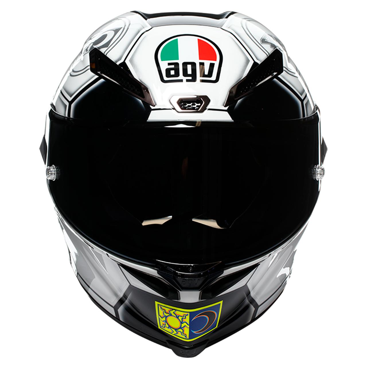 サッカーボールデザインの“ロッシ”レプリカ！ 世界限定2008個のAGV「ピスタ GP RR リミテッドエディション カタルーニャ 2008」 - webオートバイ