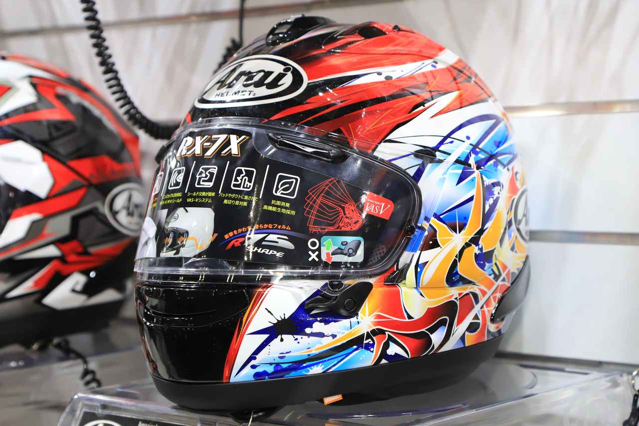 2024年注目のヘルメット新製品｜アライヘルメット編｜フルフェイスのグラフィックモデルが大量スタンバイ！【大阪モーターサイクルショー2024レポート】 - webオートバイ
