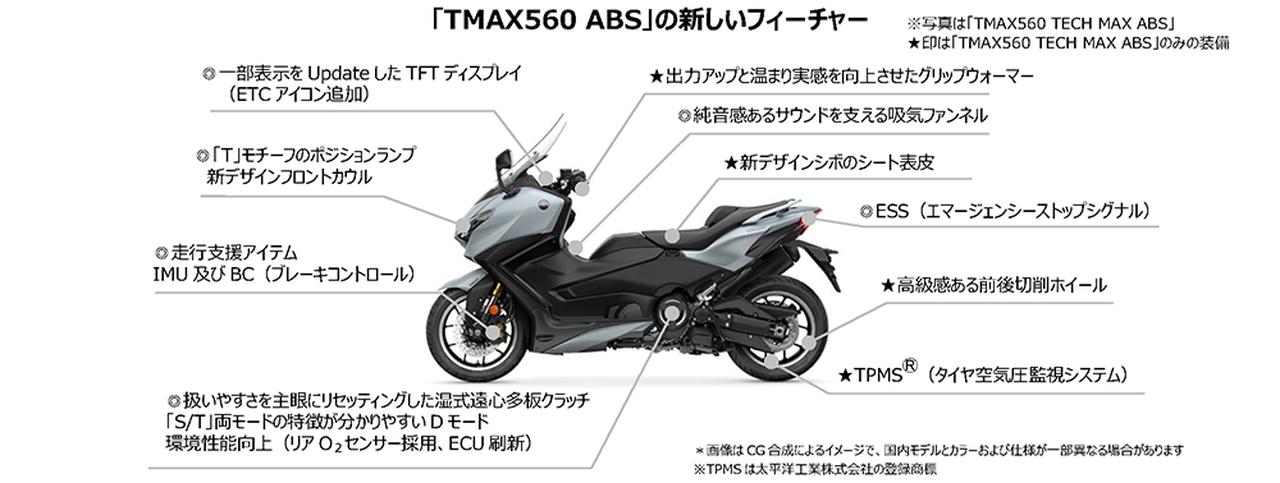 ヤマハ「TMAX560」2025年モデル発売！ 新型は装備充実、スタイリングも変更｜「TMAX560テックマックス」もラインナップ - webオートバイ