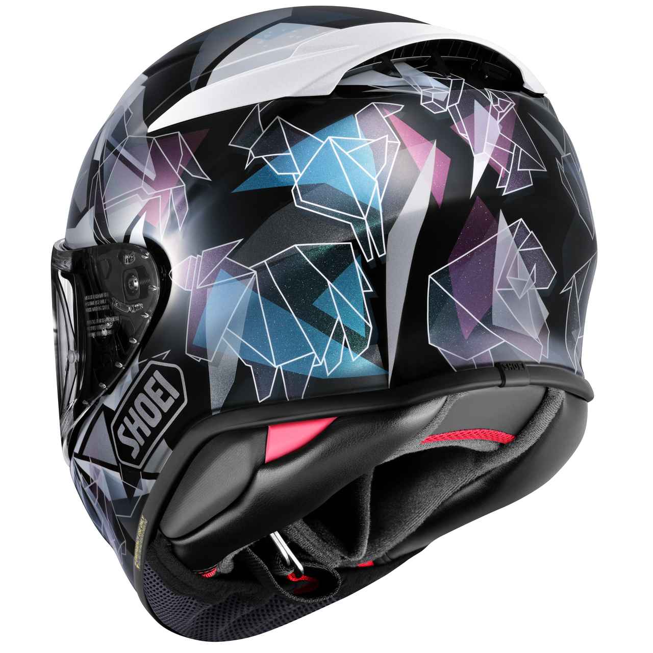 SHOEI「Z-8 オリガミ2」登場｜“折り紙”でつくられた生き物が可愛い！ 涼し気な色合いのグラフィックモデルが2025年9月に発売 - webオートバイ