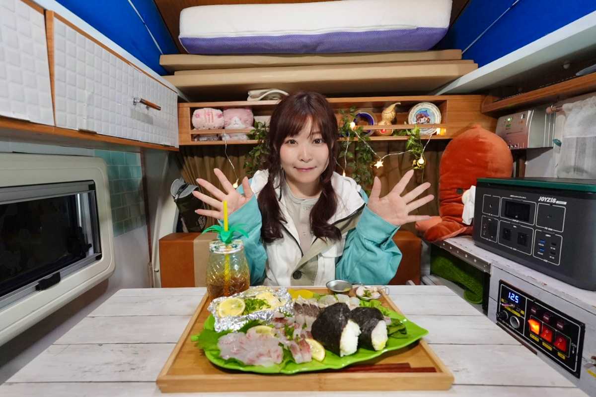 SLJ初挑戦＆軽キャンピングカーで釣った魚を調理！ さおりんごの「食べるまでが車中泊★」⑨ - SOTOBIRA