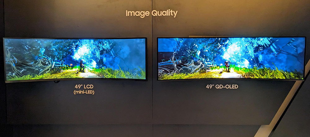 【麻倉怜士のCES2023レポート04】サムスンディスプレイのQD-OLEDは、「知覚輝度」で勝負。55型、65型、77型の4Kパネルと49インチのウルトラワイドパネルをラインナップ ...